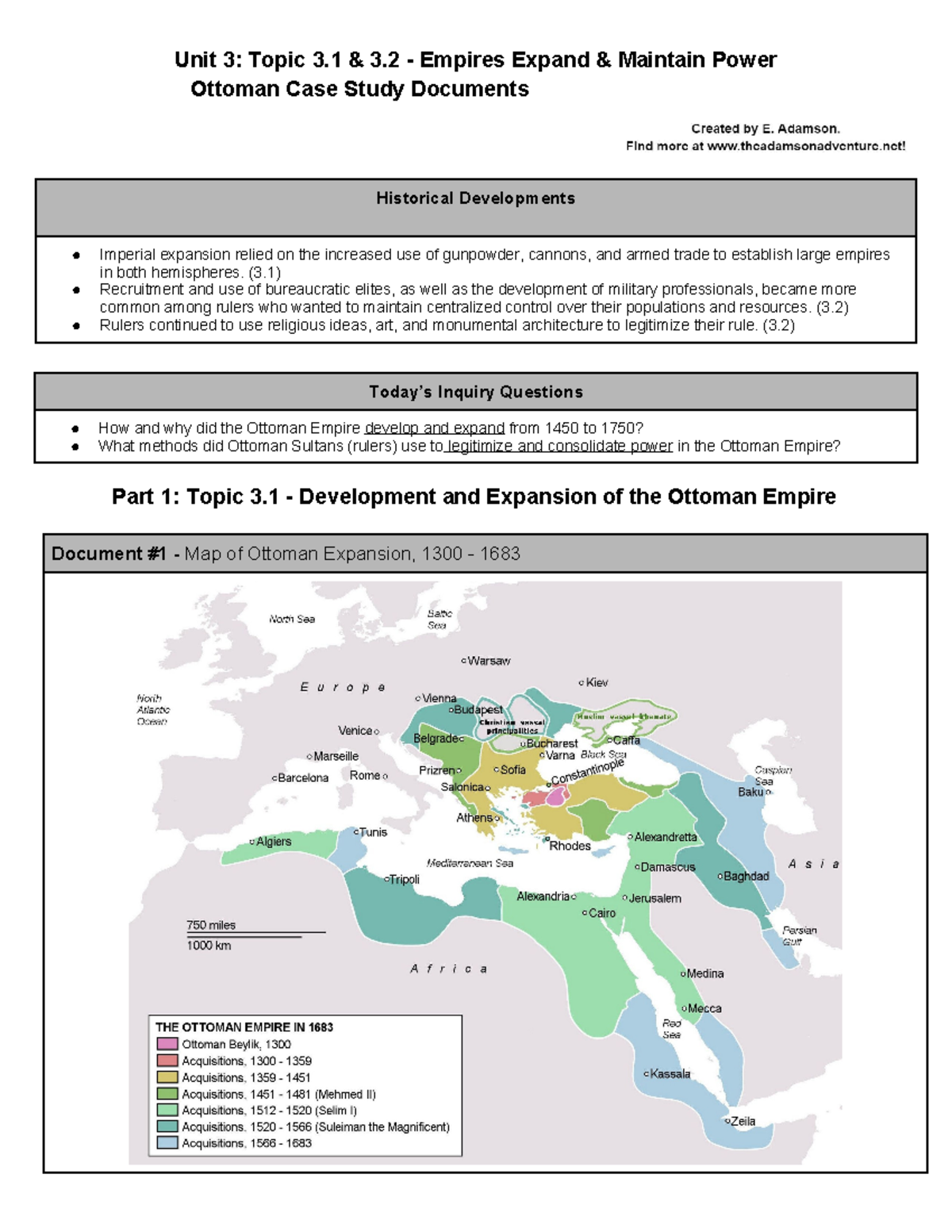 Unit 3 Ottoman Empire Case Study: Expansion & Power Consolidation - Studocu