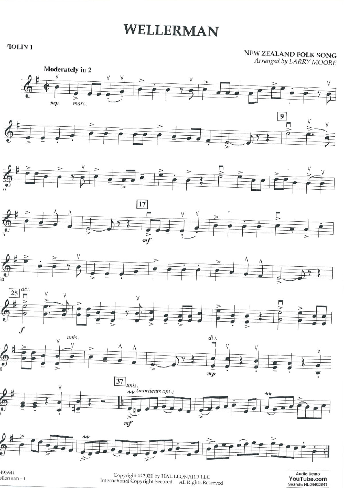 Wellerman string arrangements for violin, viola, cello, and bass - Studocu