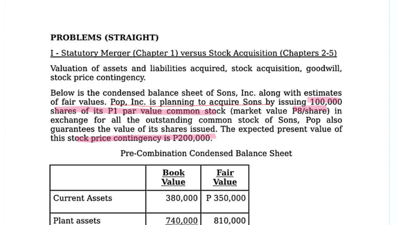 Statutory Merger vs. Stock Acquisition: Key Concepts & Journal Entries ...