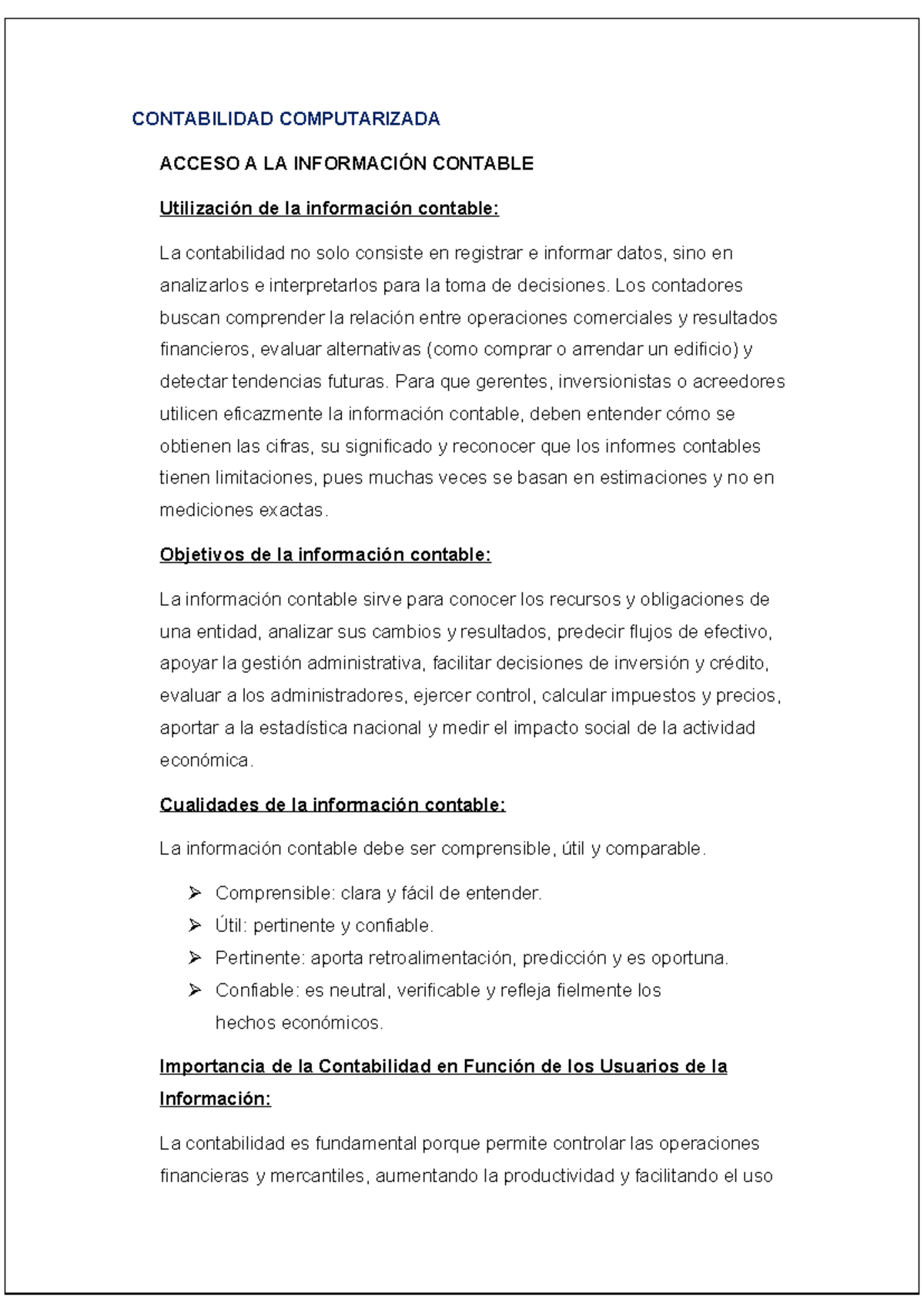 Contabilidad Computarizada: Análisis y Seguridad de la Información ...