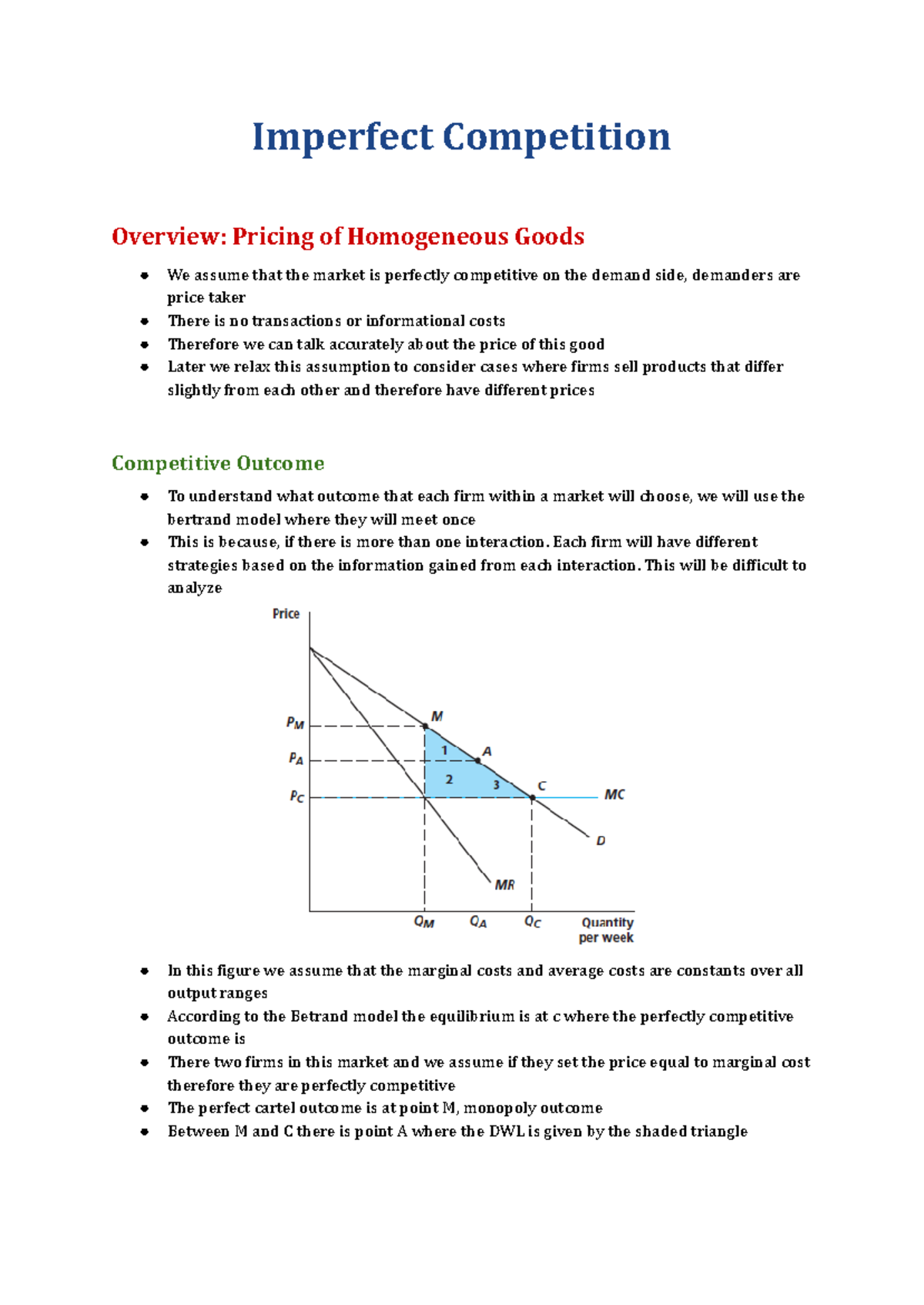 Imperfect Competition: An Analysis of Market Structures and Models ...