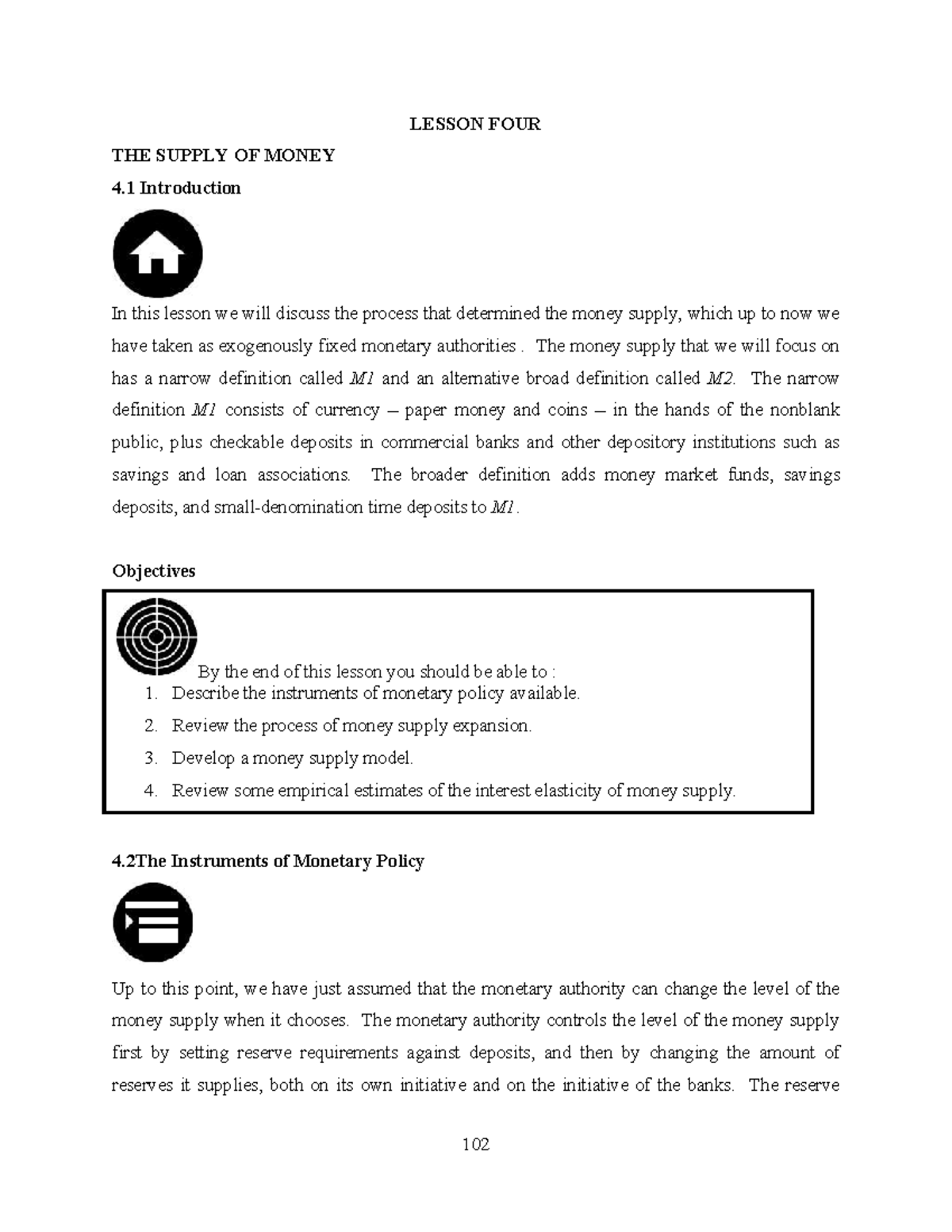 EET 401 - Lesson 4: Understanding the Supply of Money - Studocu