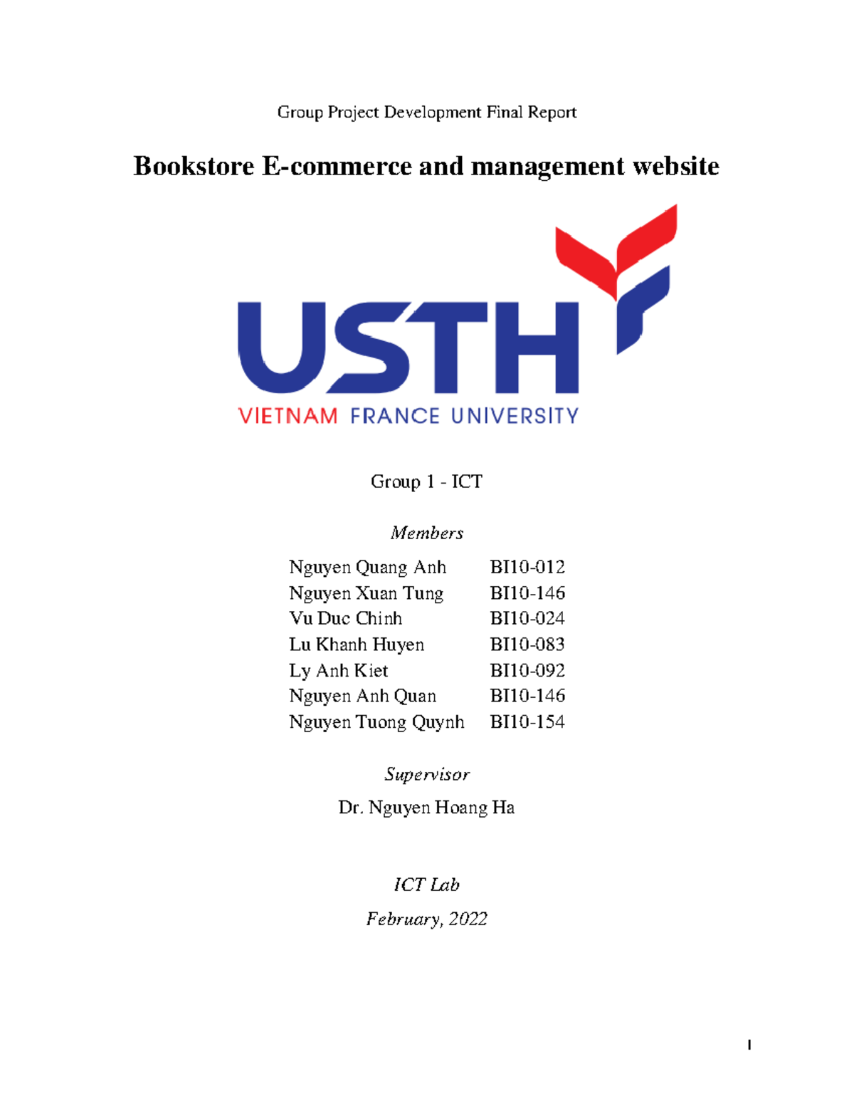 Group Project Development Final Report: Bookstore & Management Website ...