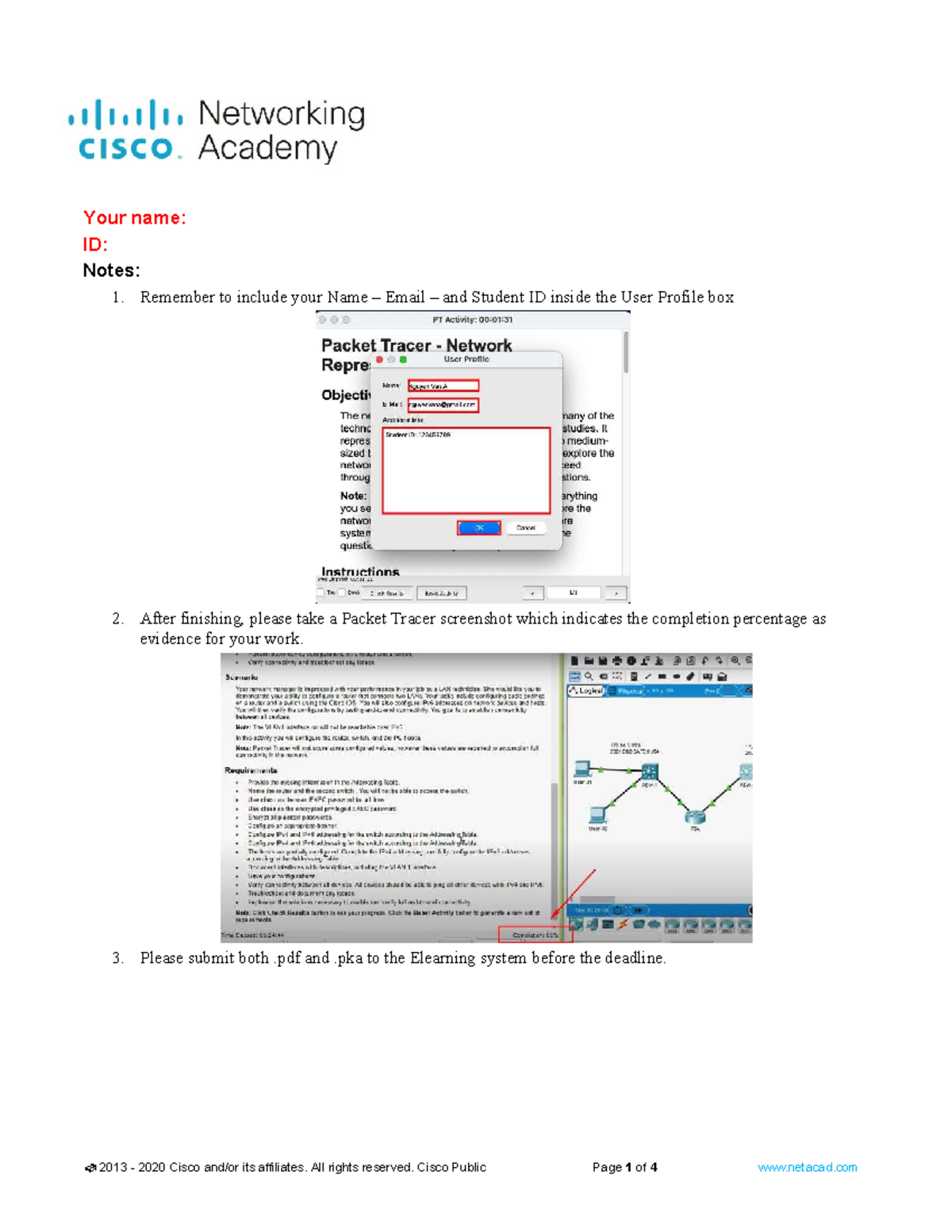 4.6.5 Packet Tracer - Connecting Wired & Wireless LANs - Studocu