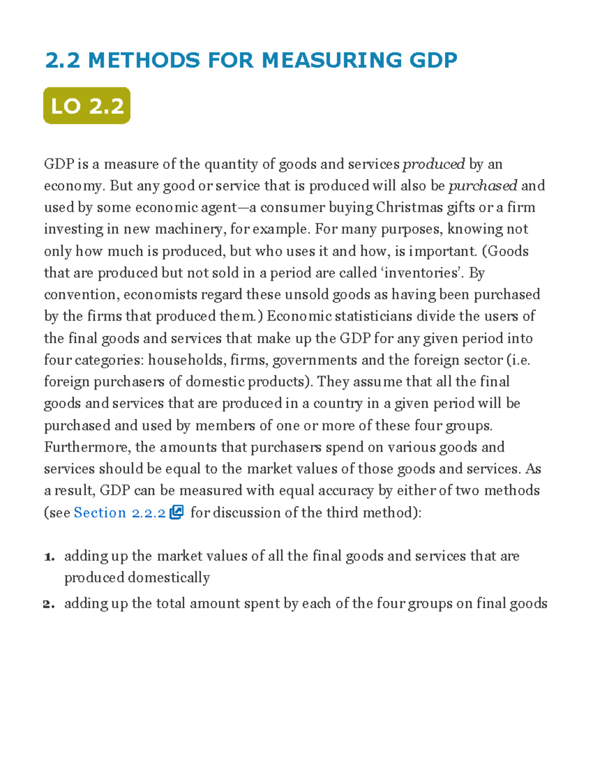 2.2 METHODS FOR MEASURING GDP - ECON 101 Lecture Notes - Studocu