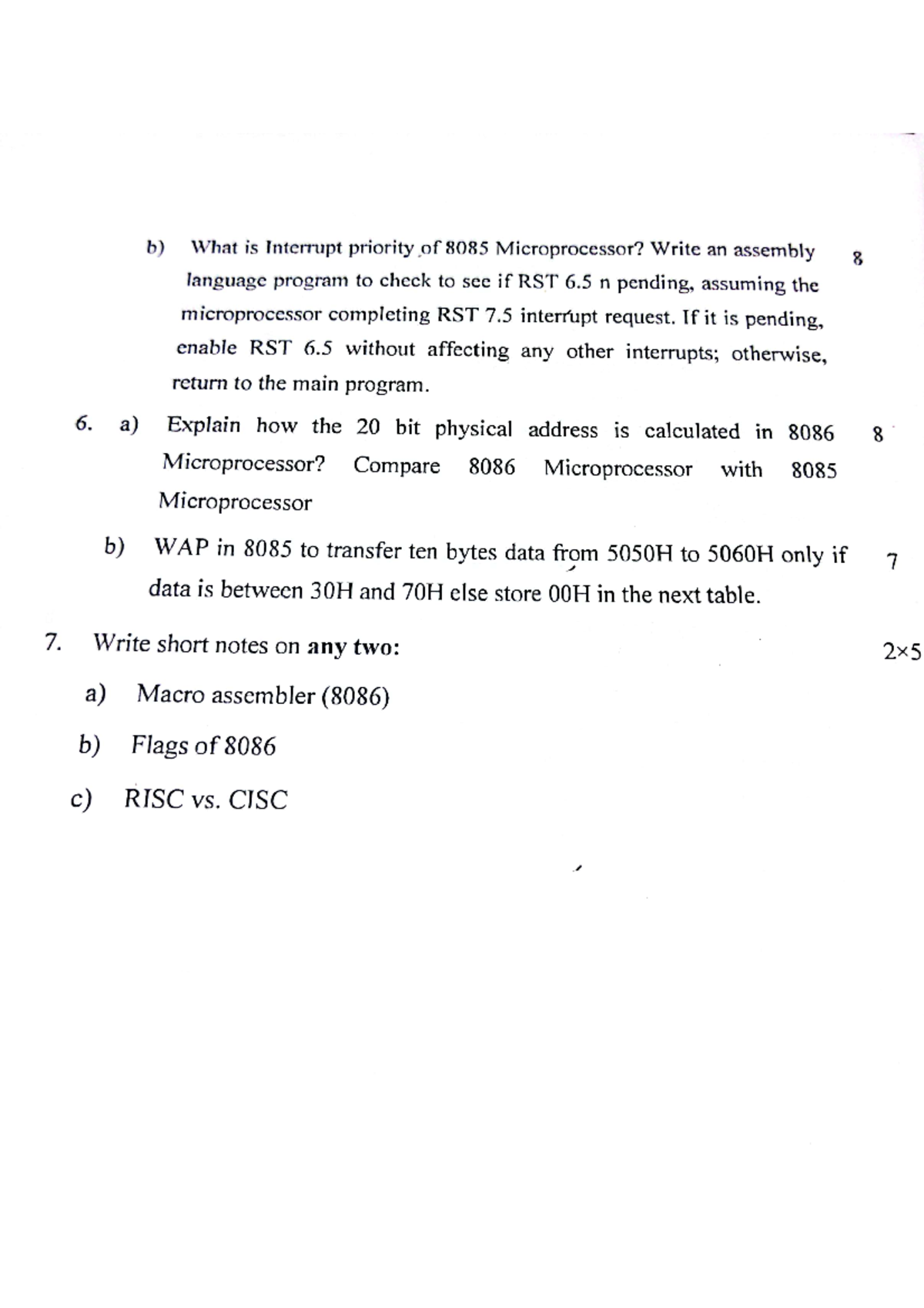 Microprocessors QB: Comprehensive Question Bank for Exams - Studocu