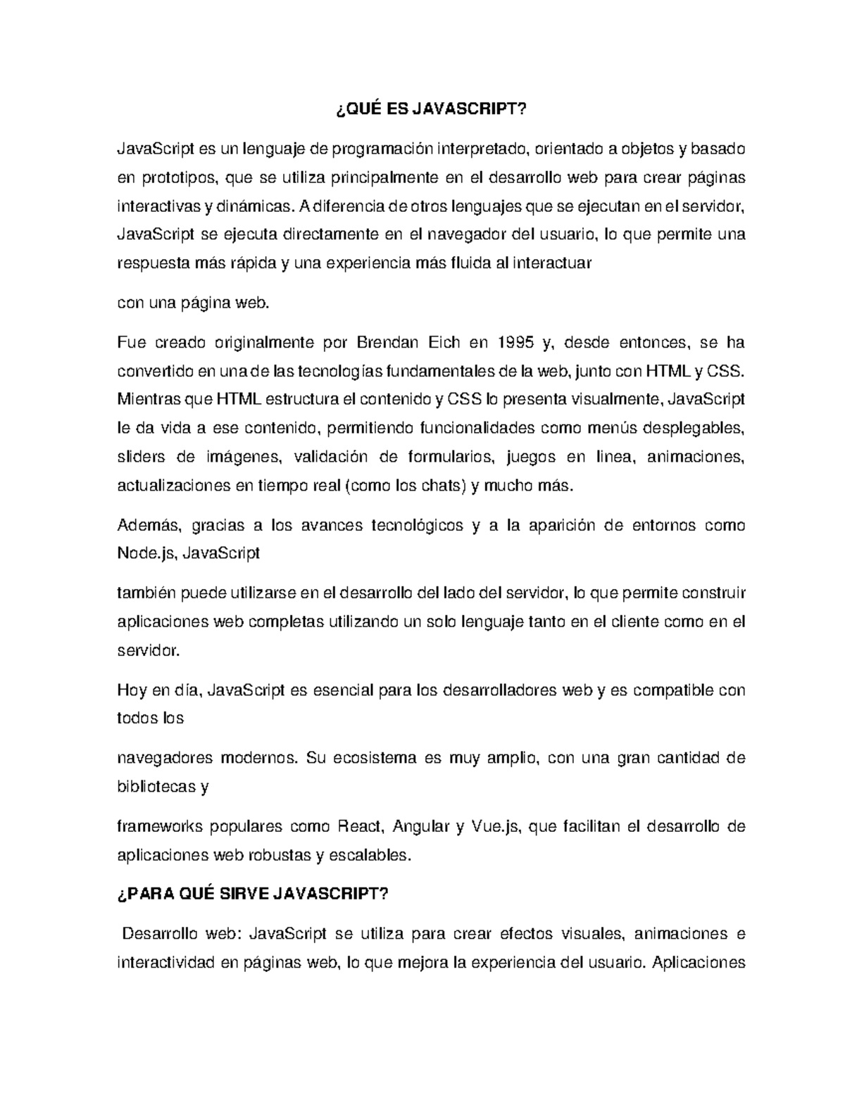 JavaScript: Introducción y Aplicaciones - Grupo 3 - Studocu