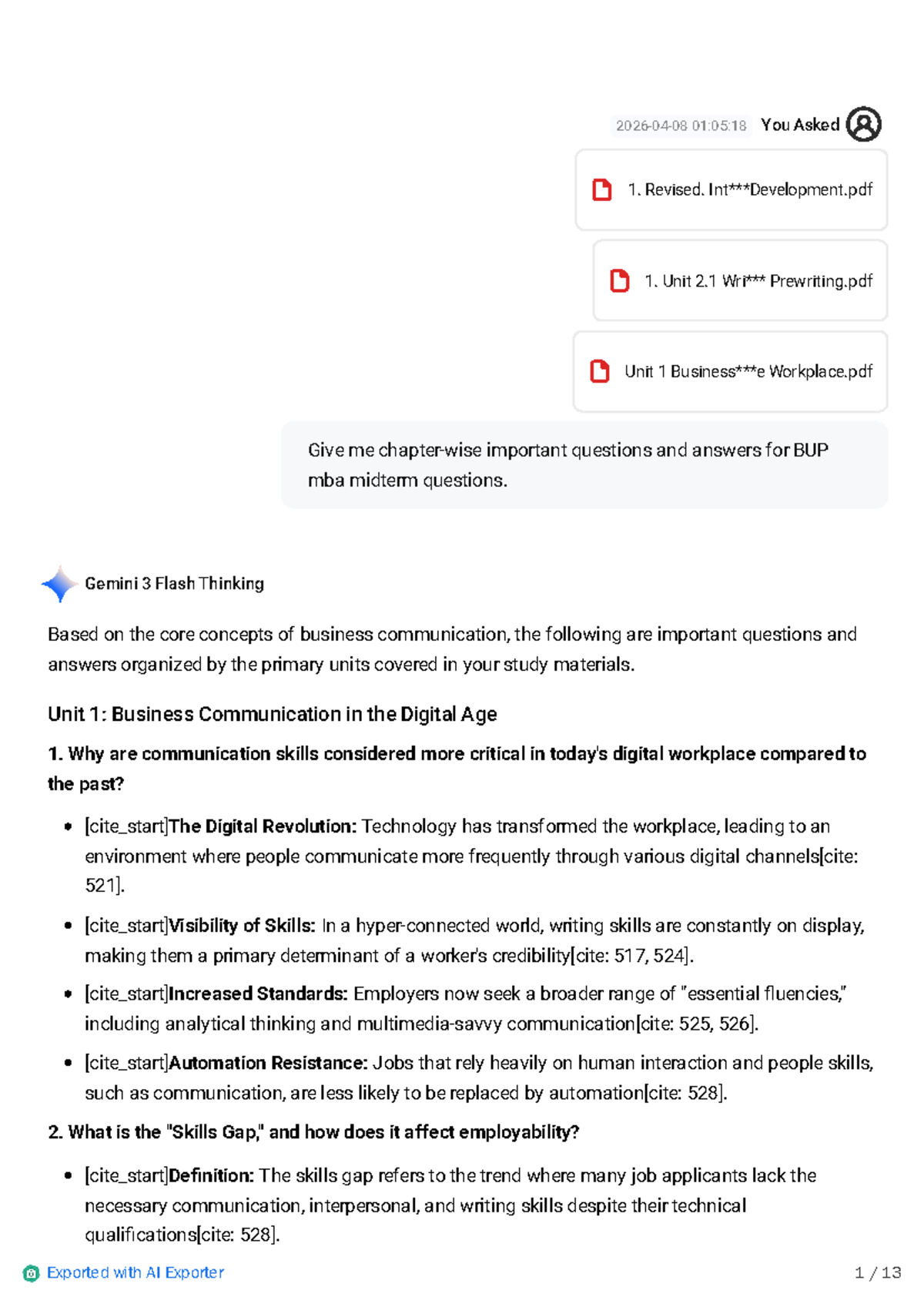 BUP MBA Midterm Study Guide: Key Q&A for Business Communication - Studocu