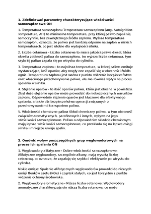 Opracowanie pytan -Badanie składu frakcyjnego, prężności par i gęstości ...