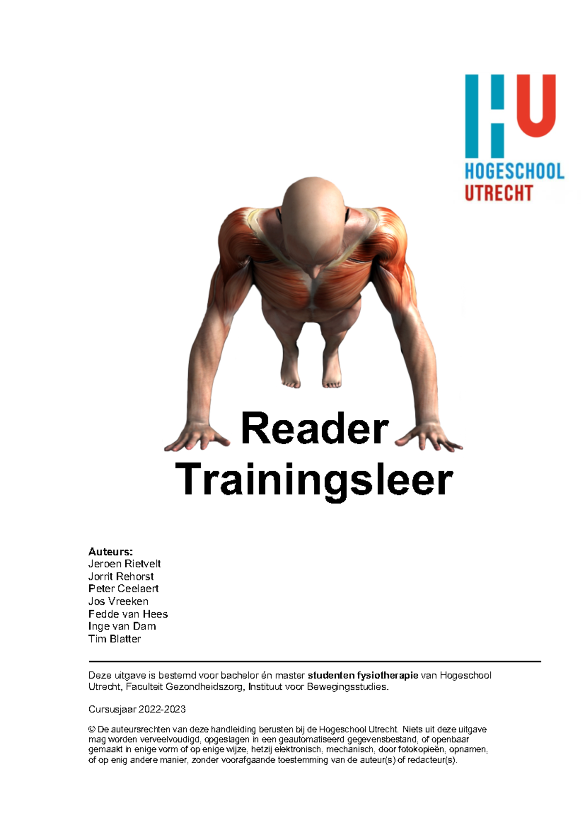 Reader Trainingsleer 2022-2023: Basisprincipes en Trainingseffecten ...