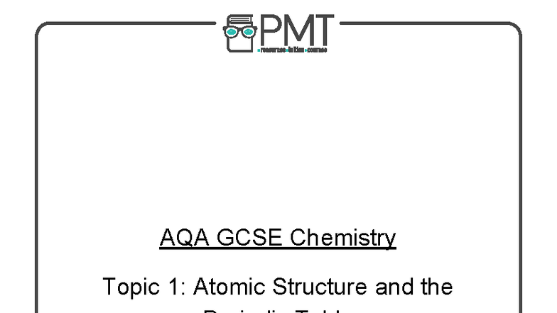 1.1. A simple model of the atom, symbols, relative atomic mass ...