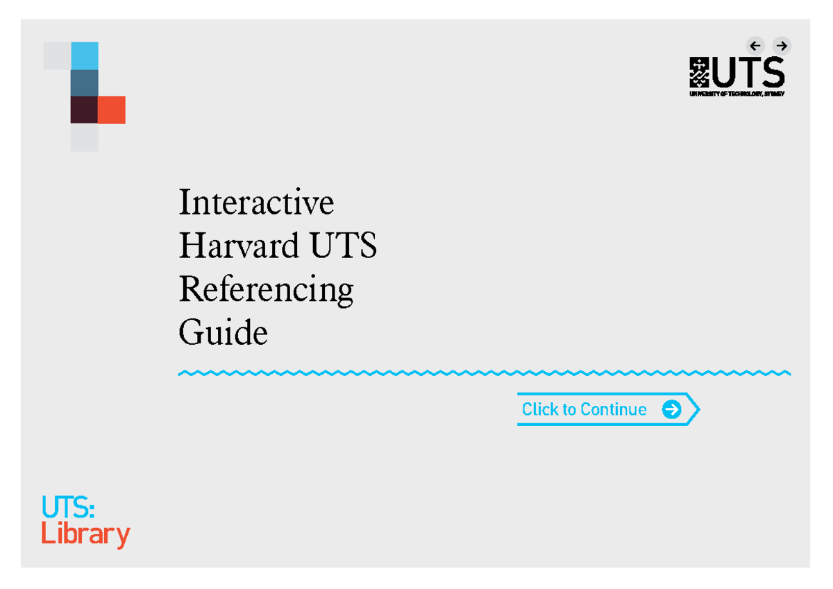 Interactive Harvard UTS Referencing Guide - Interactive Harvard UTS ...