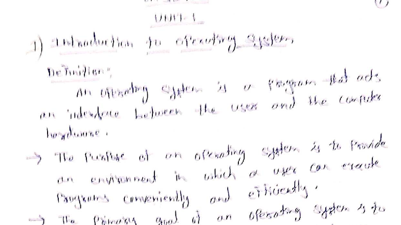 OS 101: Introduction to Operating Systems - Unit 1 Overview - Studocu