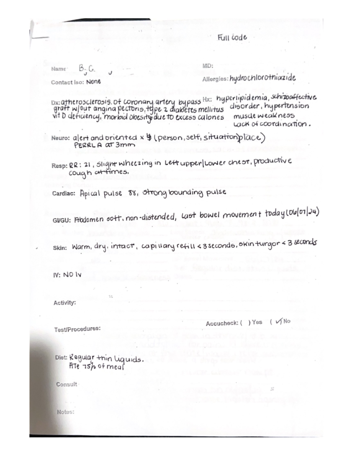 060724 Packet 2 - Good notes for exam prep - Full code Name B. MD ...