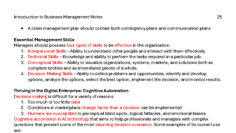 Introduction to Business Management Notes: Conflict, Teamwork ...