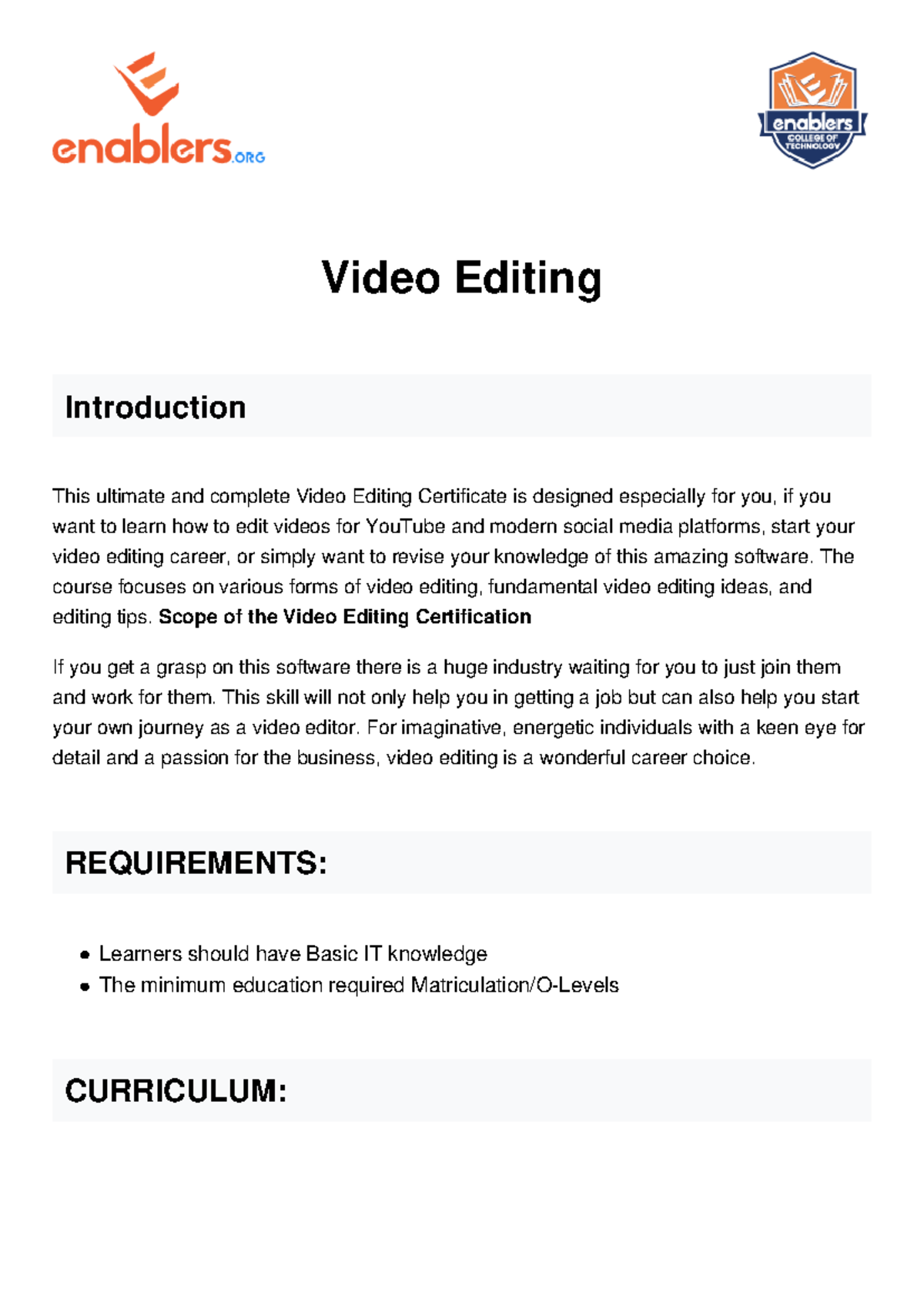 Video-editing-brochure - Video Editing Introduction This ultimate and ...