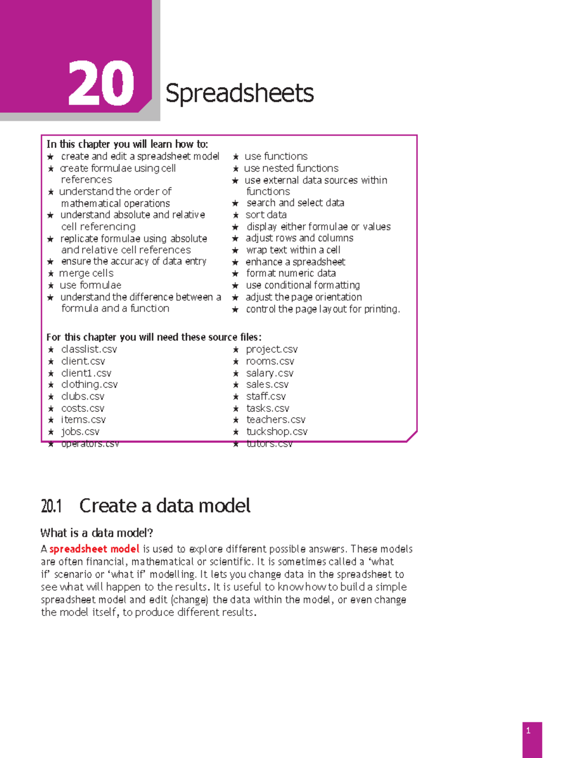 Lecture Handout 3: Mastering Spreadsheets and Data Models - Studocu