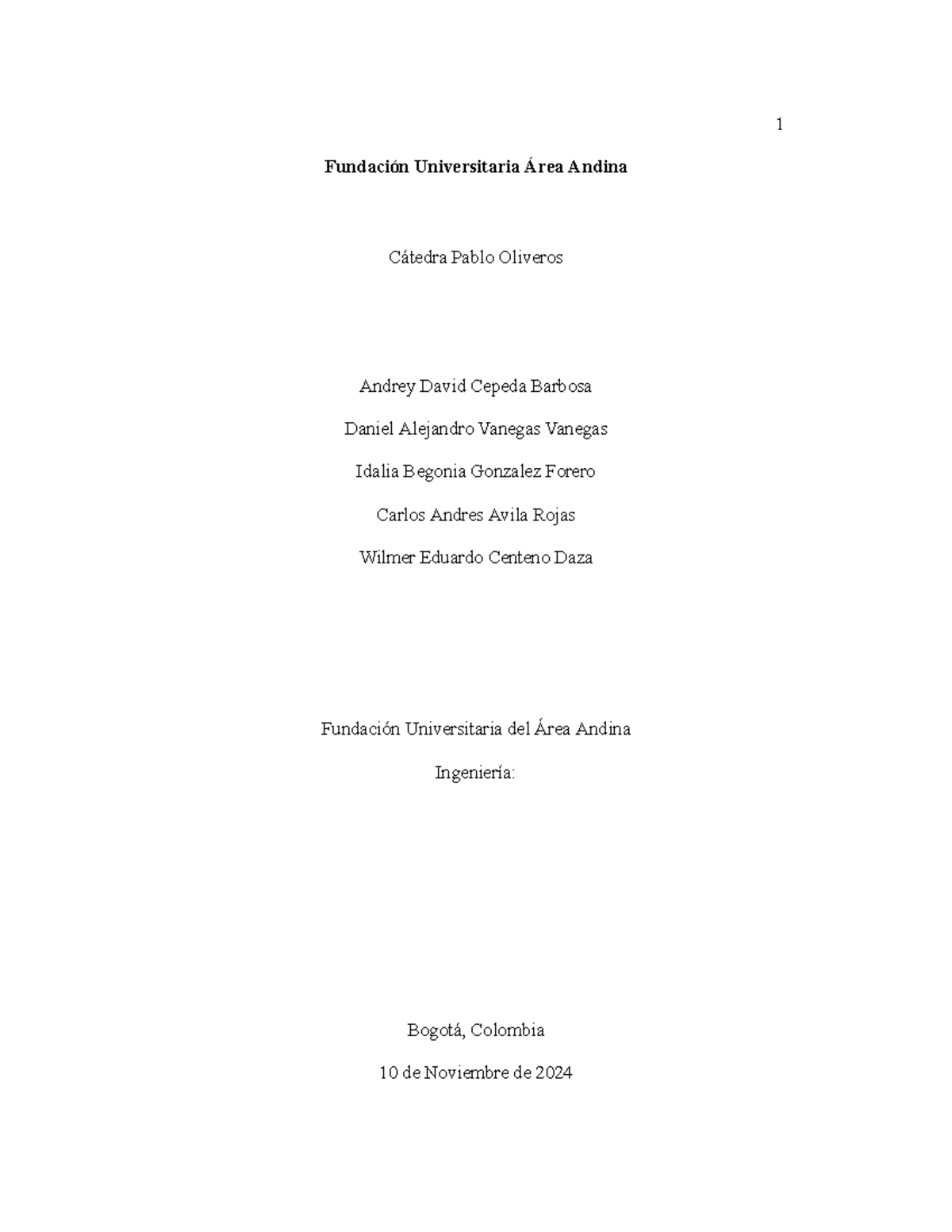 Cátedra Pablo Oliveros 567 - Fundación Universitaria Área Andina ...