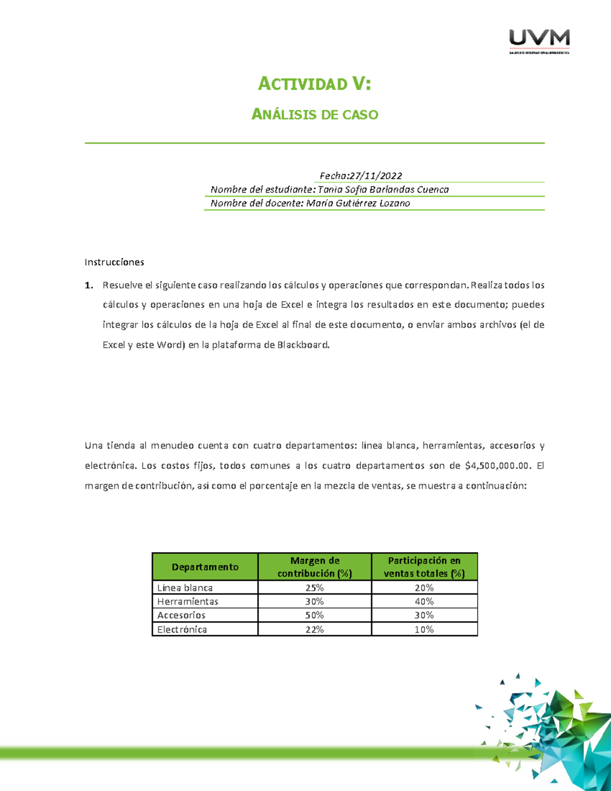 ACT5 - Análisis de Caso: Utilidad Operacional en Contabilidad ...