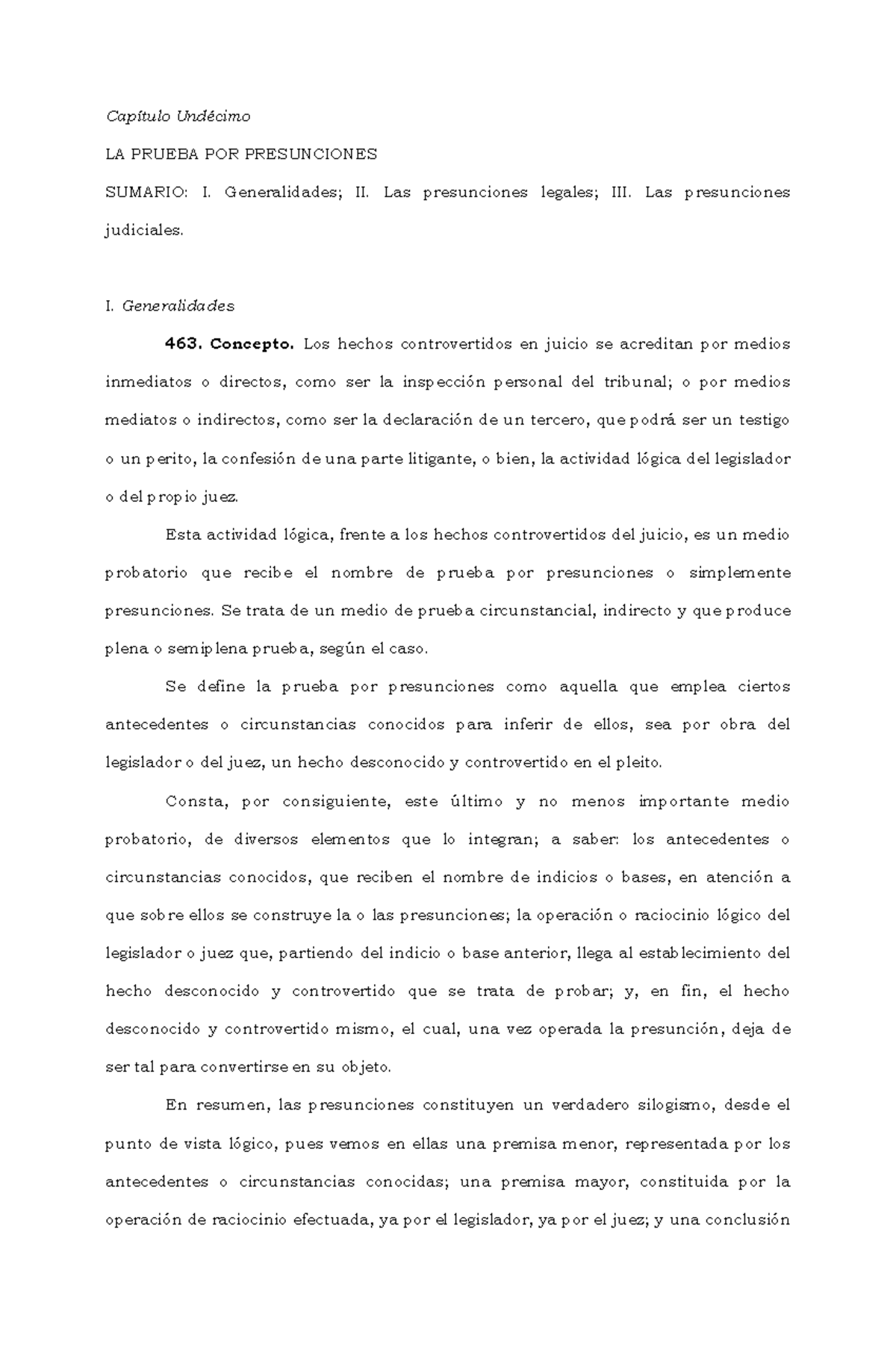 12. - Prueba por Presunciones: Justificación y Clasificación en Derecho ...