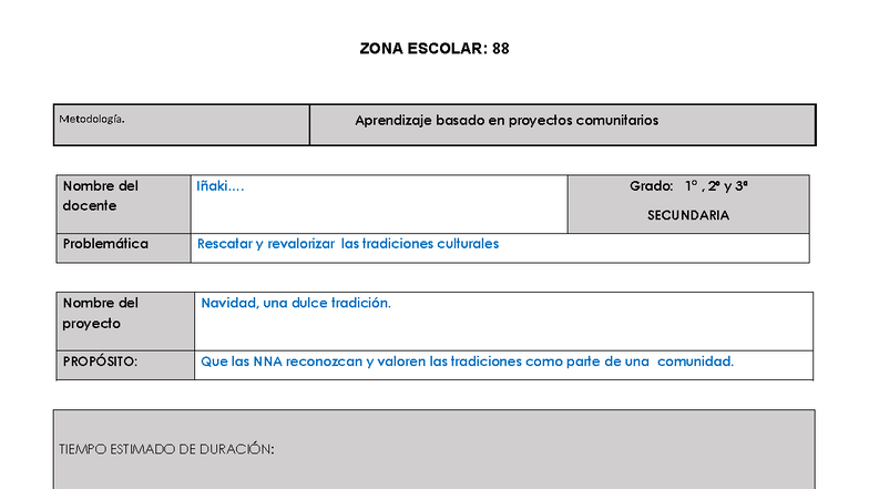 Planeación ABPC: Proyecto sobre Tradiciones Culturales de Navidad - Studocu