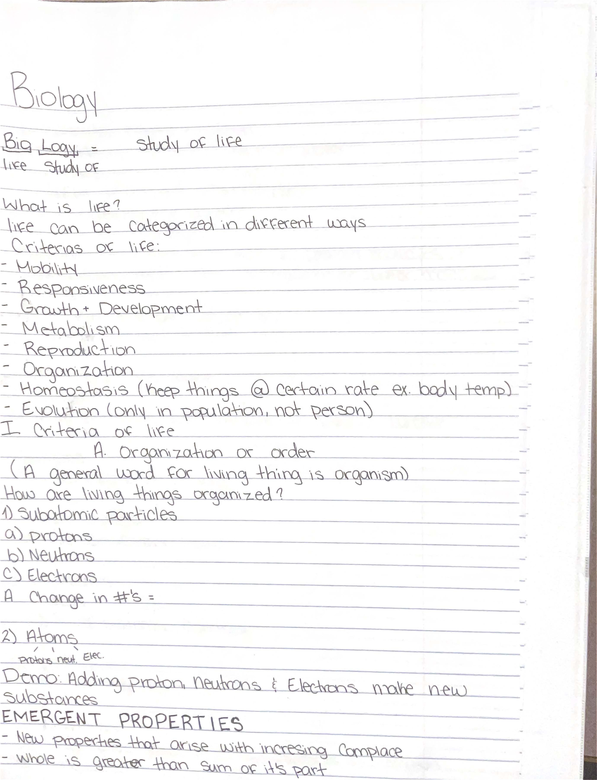Final Exam Review Notes for Biology 101A: Study of Life Criteria - Studocu