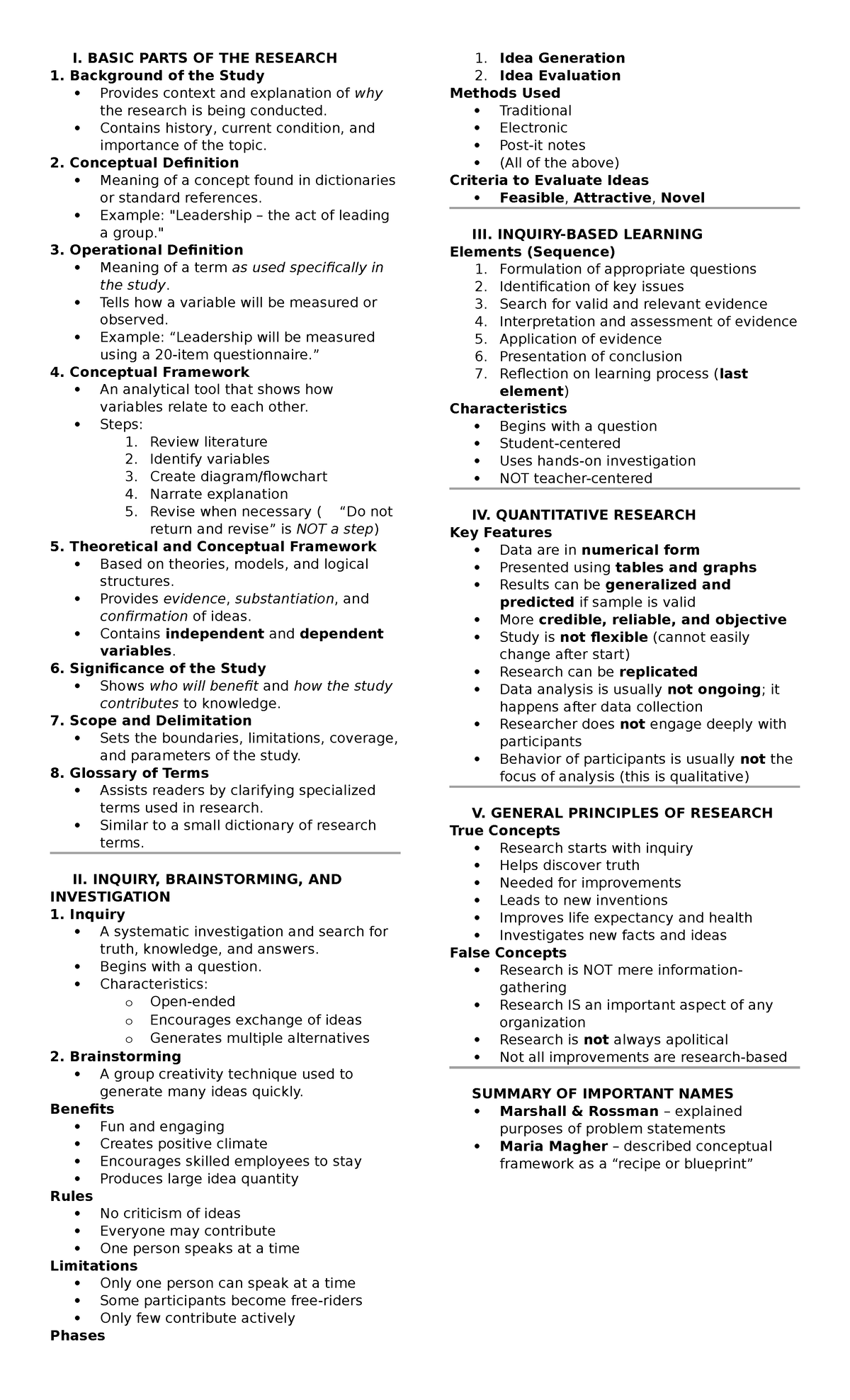 III. Midterm Reviewer - Key Concepts in Research Methods - Studocu
