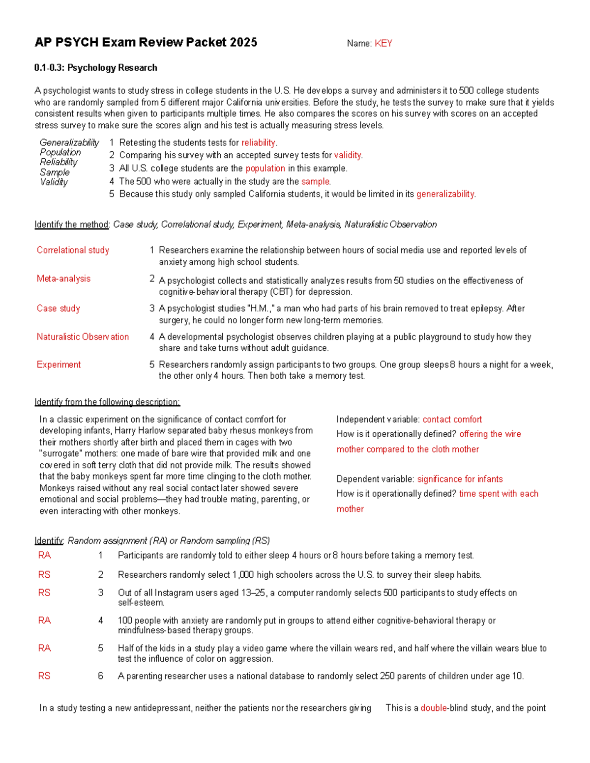 AP PSYCH Exam Review 2025 (Key): Concepts & Strategies for Success ...