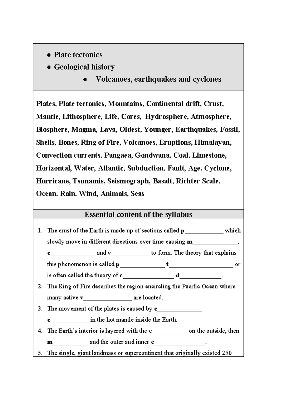 Plate Tectonics: Key Concepts & Geological History Notes - Studocu
