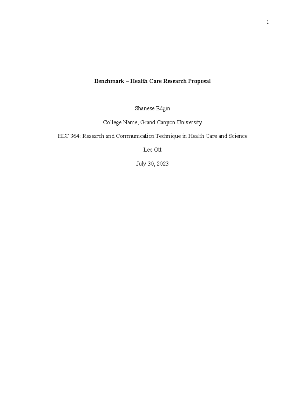 HLT 364: Health Care Research Proposal on Rising Costs & Impact - Studocu