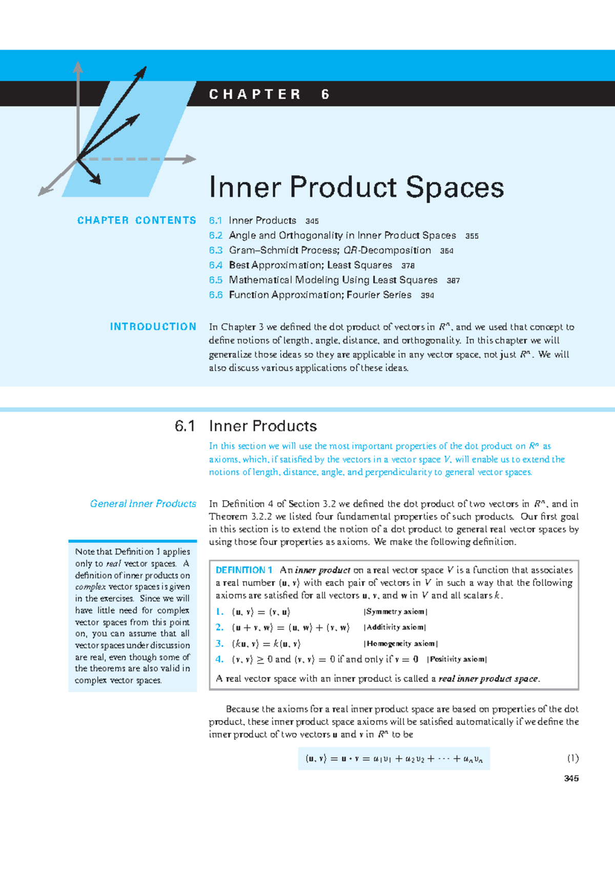 Chapter 06 - Inner Product Spaces - CHAPTER 6 Inner Product Spaces ...