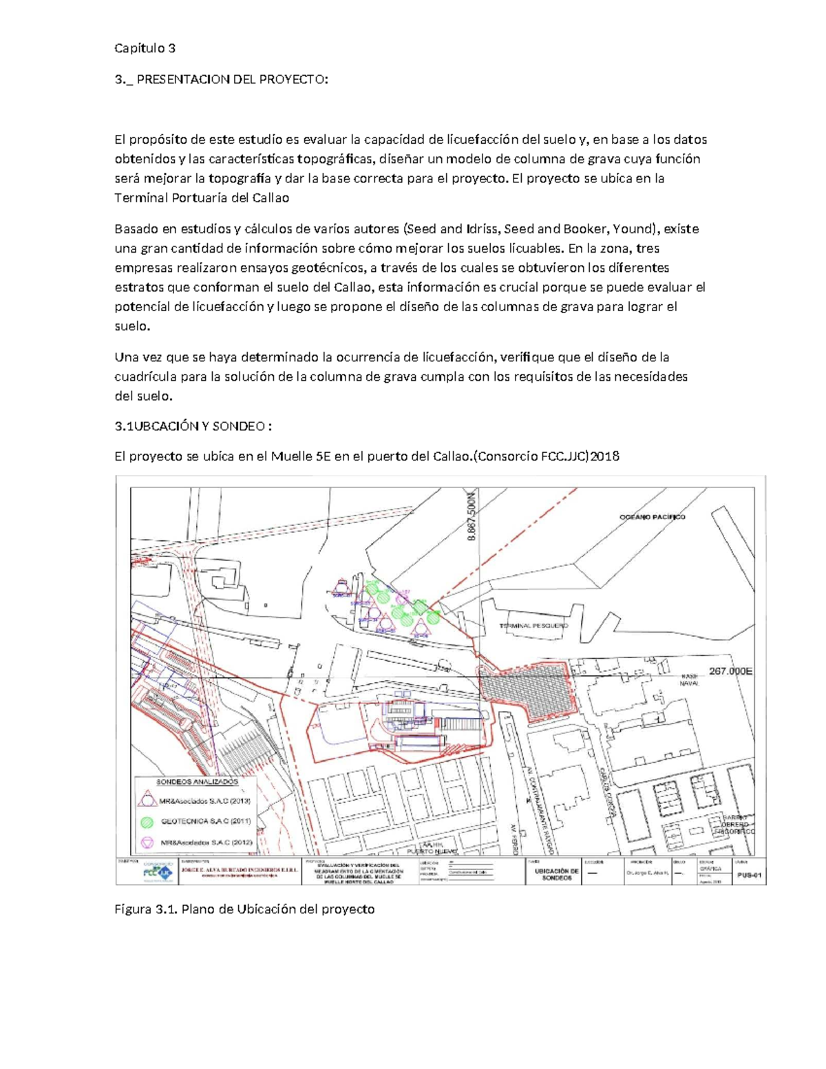 Capítulo 3: Evaluación de Licuefacción del Suelo en Muelle 5E - GEO ...