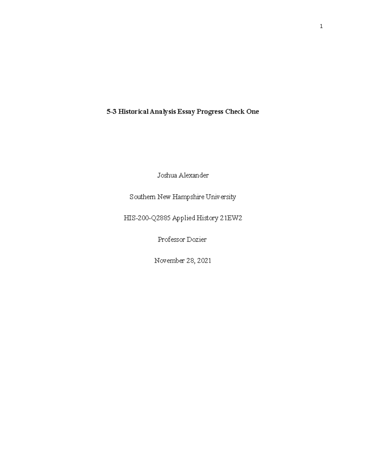 HIS-200 Historical Analysis Essay Progress Check: The Trail of Tears ...