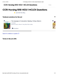 NURS 1010 - CCRI - Nursing I - Studocu