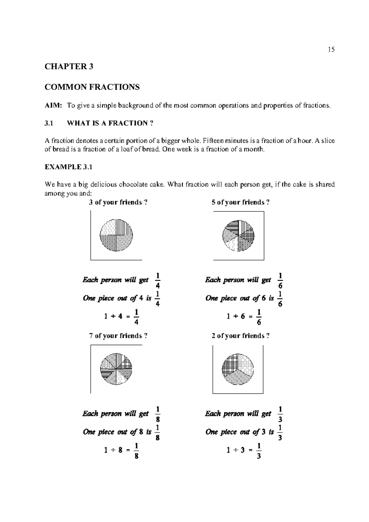 Chapter 3 Notes: Common Fractions for DPFP Business Maths Students ...