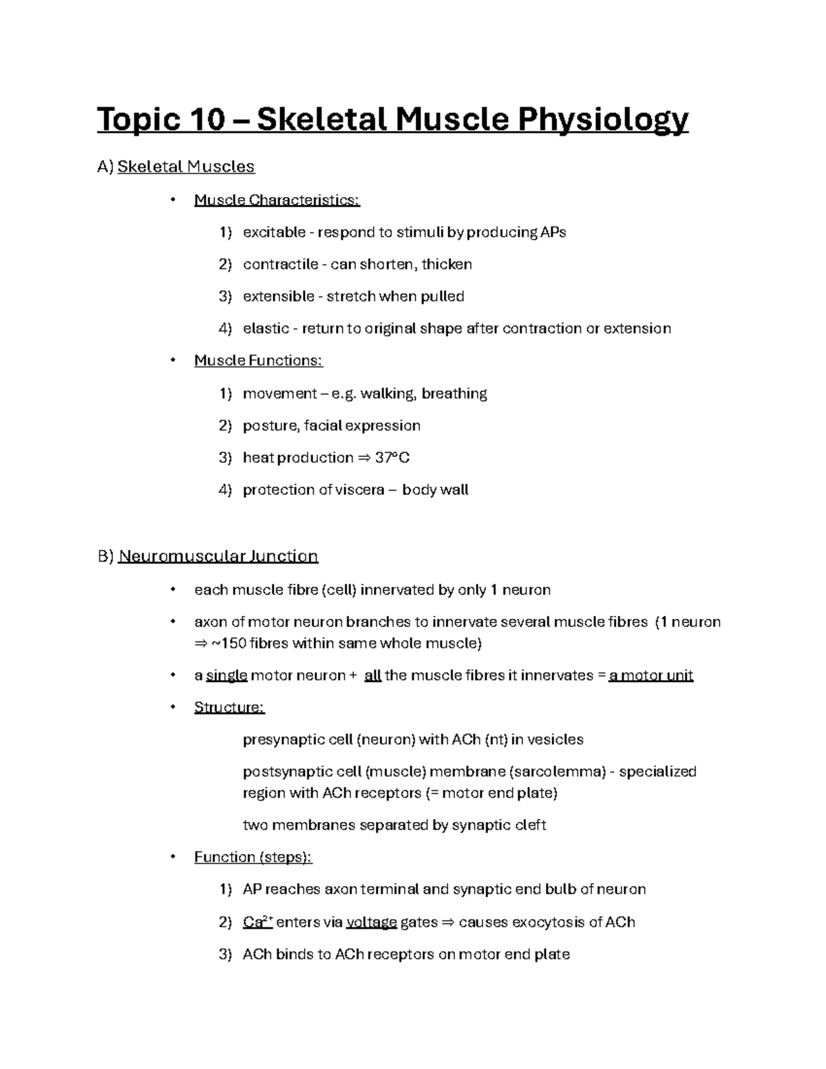 Topic 10 - Skeletal Muscle Physiology: Key Concepts & Applications ...