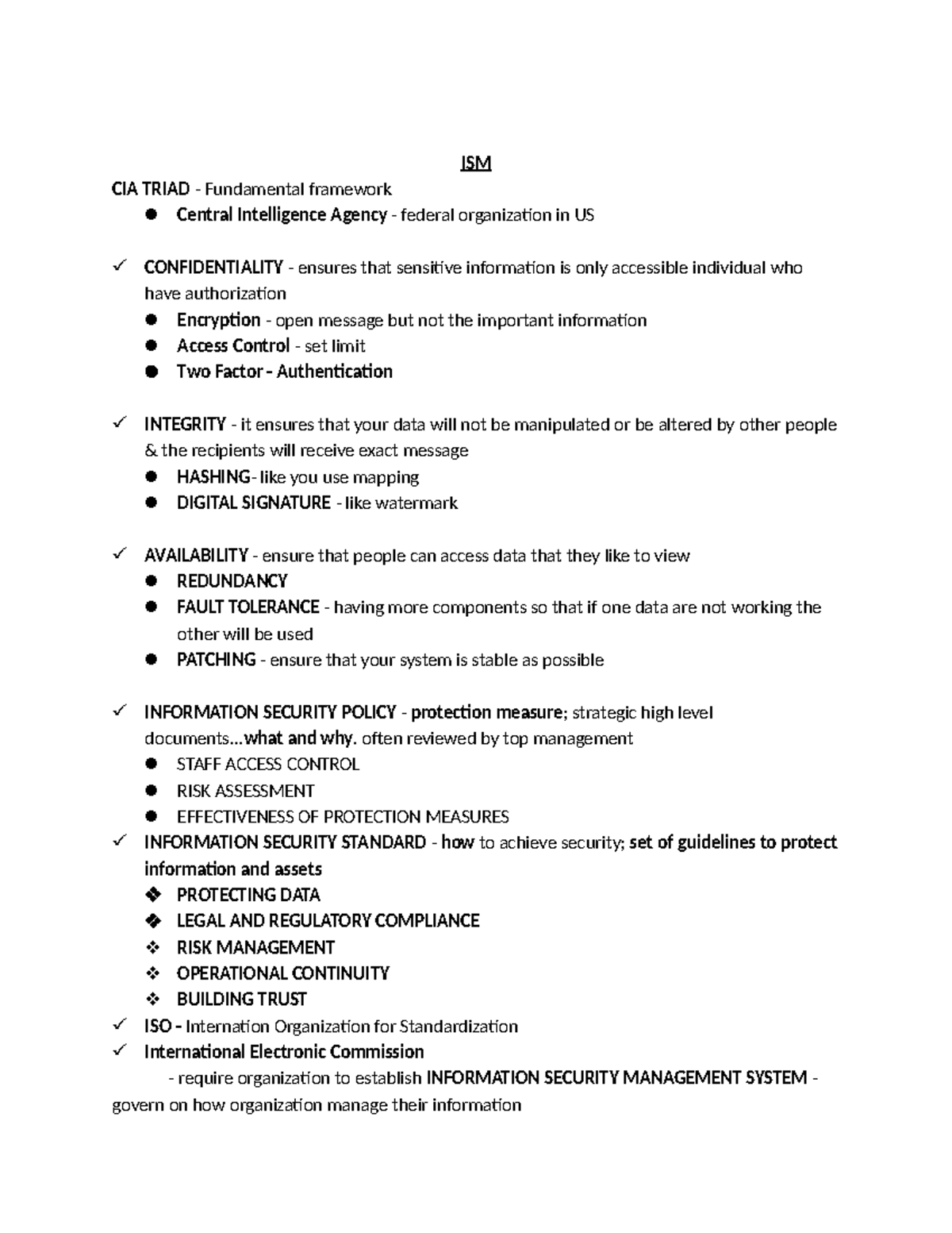 CIA Triad: Fundamental Framework for Information Security Management ...