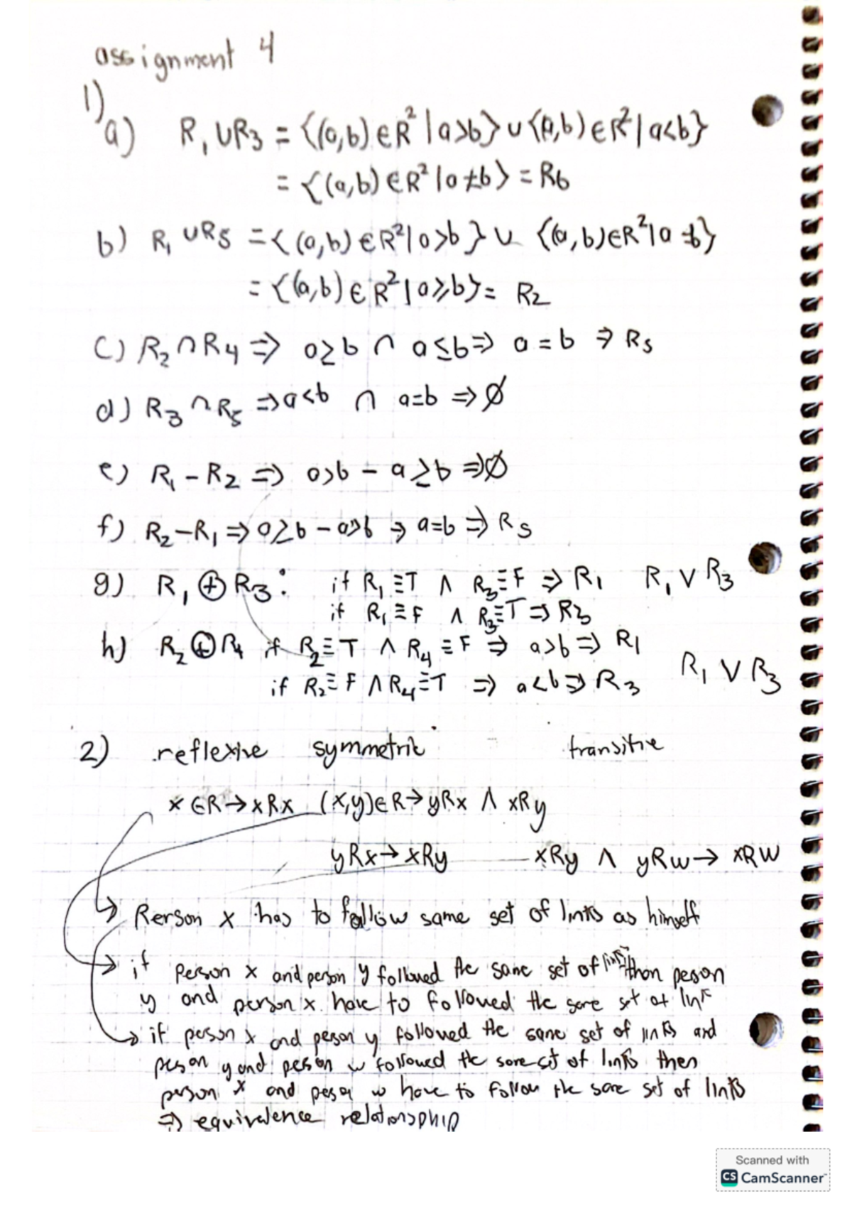 Cam Scanner 11-29-2024 12 - assignment 4 1) a) R,UR3 ER ER ((a,b) ER2 ...
