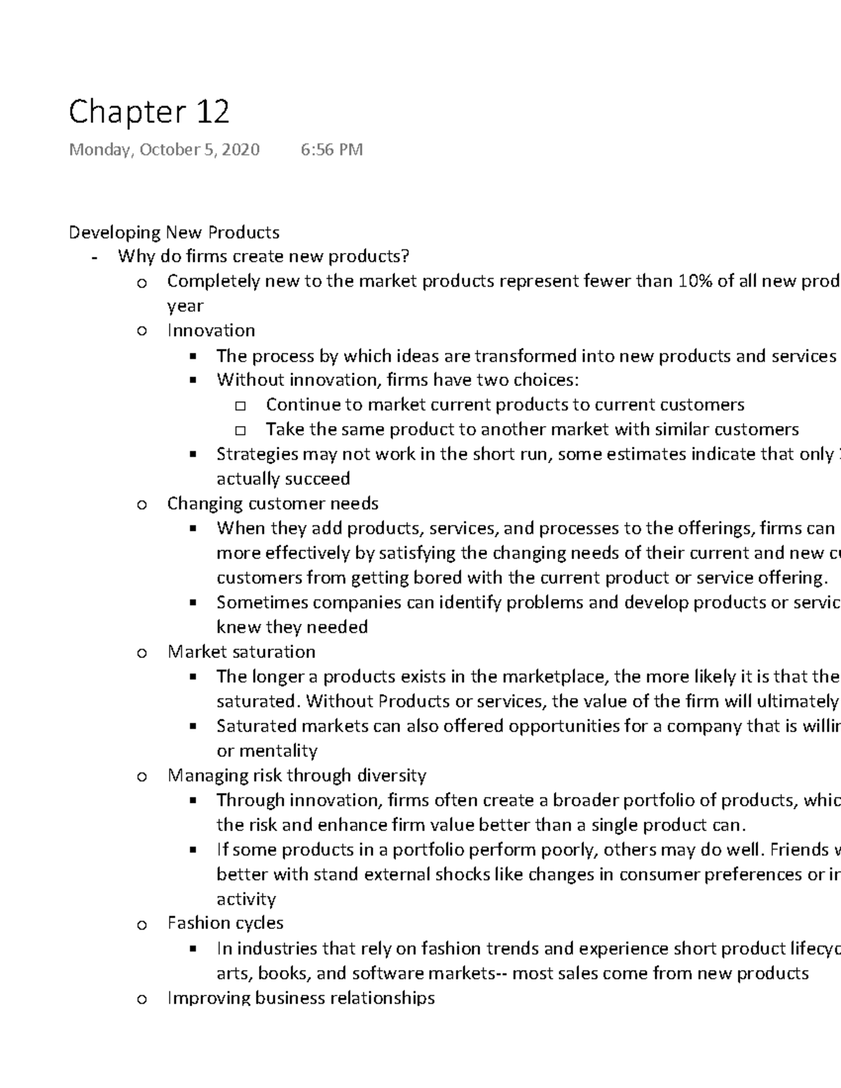 Chapter 12 - New Product Development Strategies in Marketing - Studocu