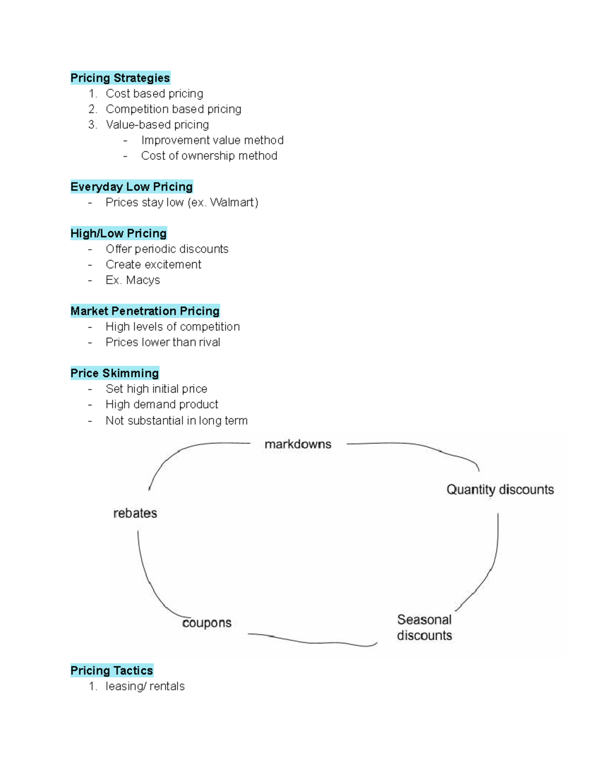 Marketing 101: Final Exam Notes on Pricing Strategies and Ethics ...