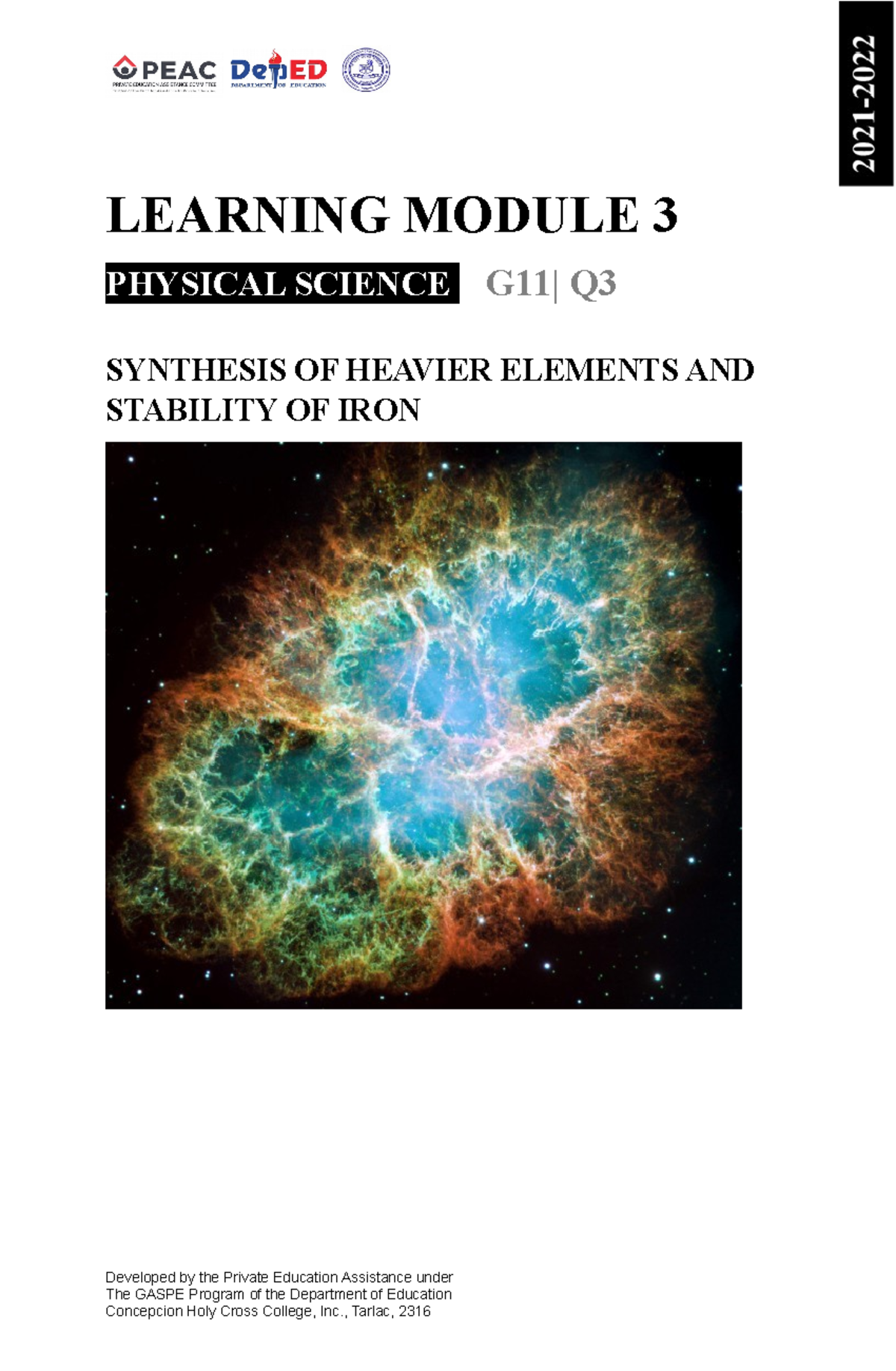 Grade 11 Physical Science - Module 3 (Q3) - LEARNING MODULE 3 PHYSICAL ...