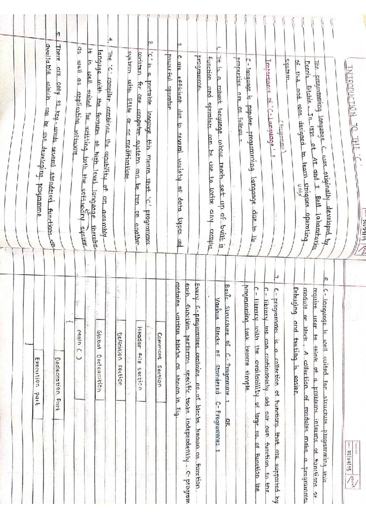 C Programming Language: Introduction and Basic Concepts (CP101) - Studocu