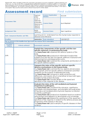 Applied Science unit 12 part b finished - Copy - How can infectious ...