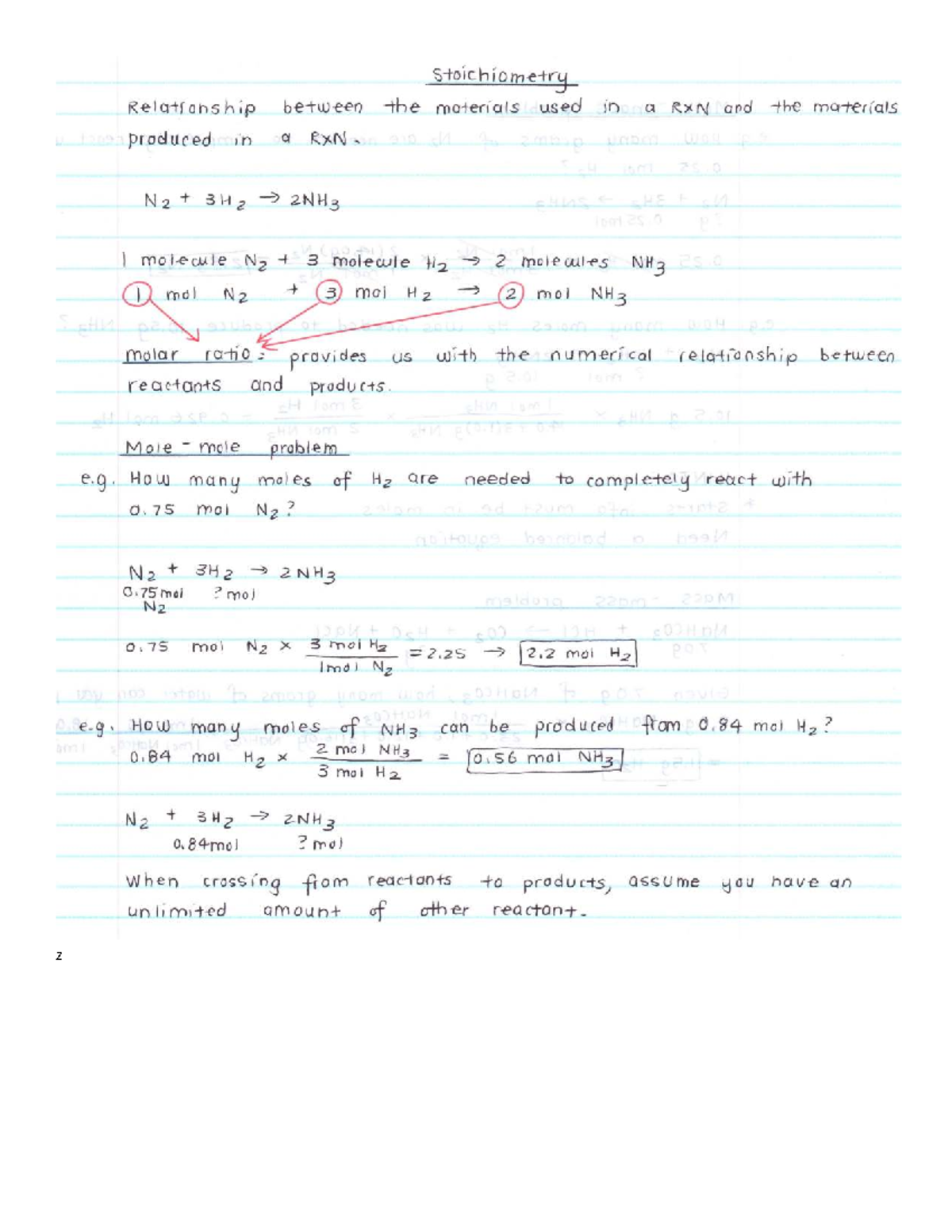 Stoichiometry: Mole Relationships in Chemical Reactions (CHEM101) - Studocu