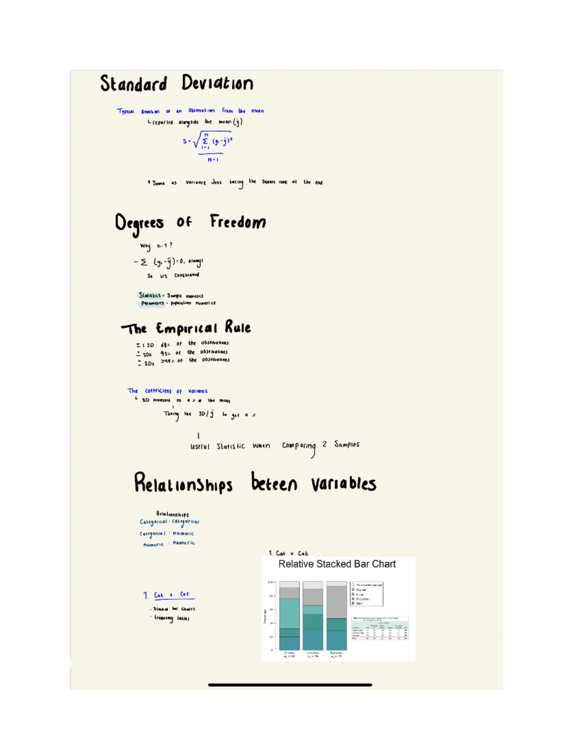 Bio stats notes pt 3 - Standard Deviation Typical deviation of an ...