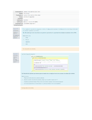 POO examen semana 6 - Programación orientada a objetos 1. Mis cursos 2 ...