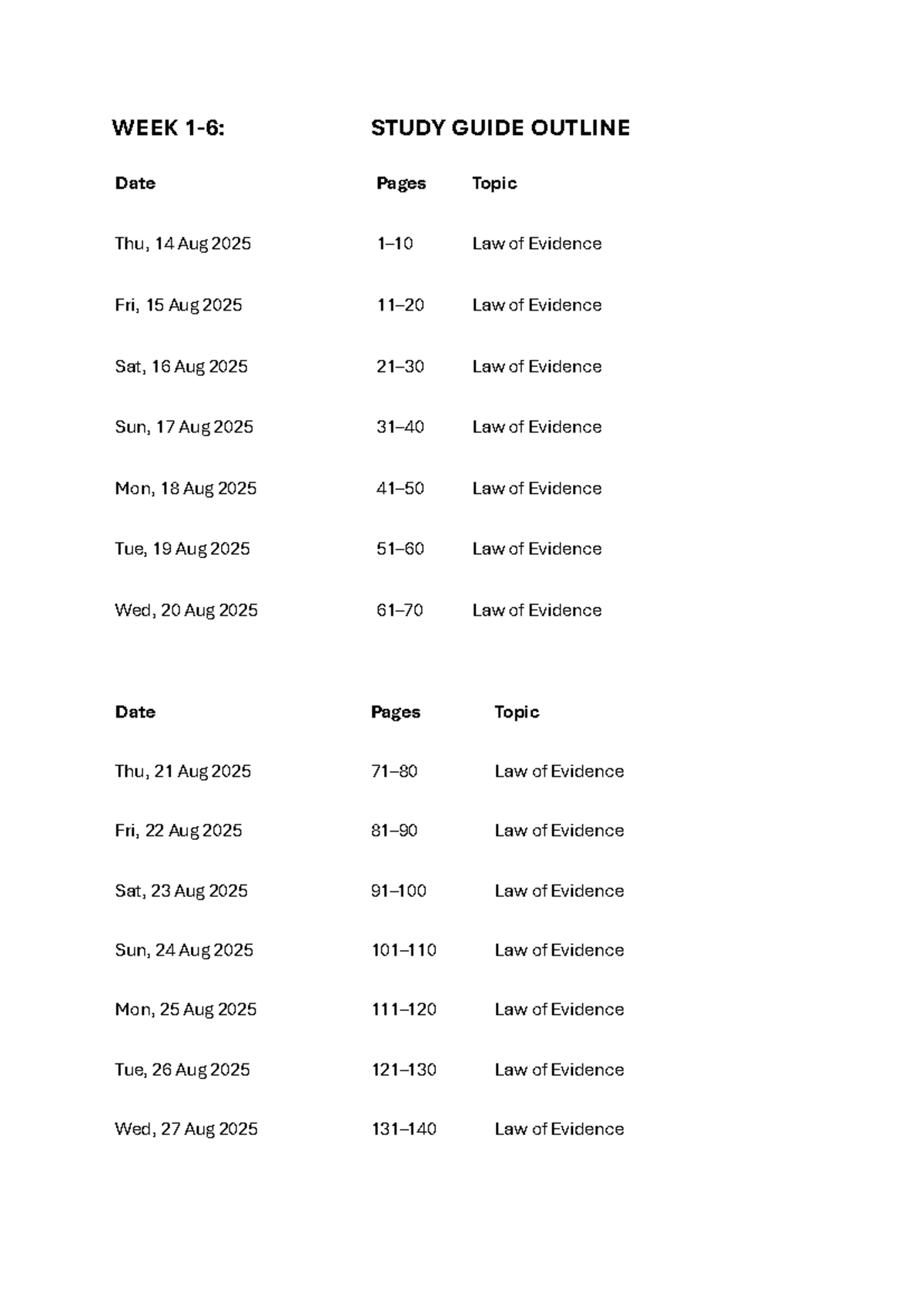 NPA Study Guide Outline: Law of Evidence & Criminal Procedure - Studocu