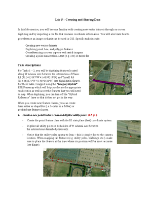 Week 5 Quiz 5 Concepts in GIS and Remote Sensing - Week 5 Quiz 5 ...