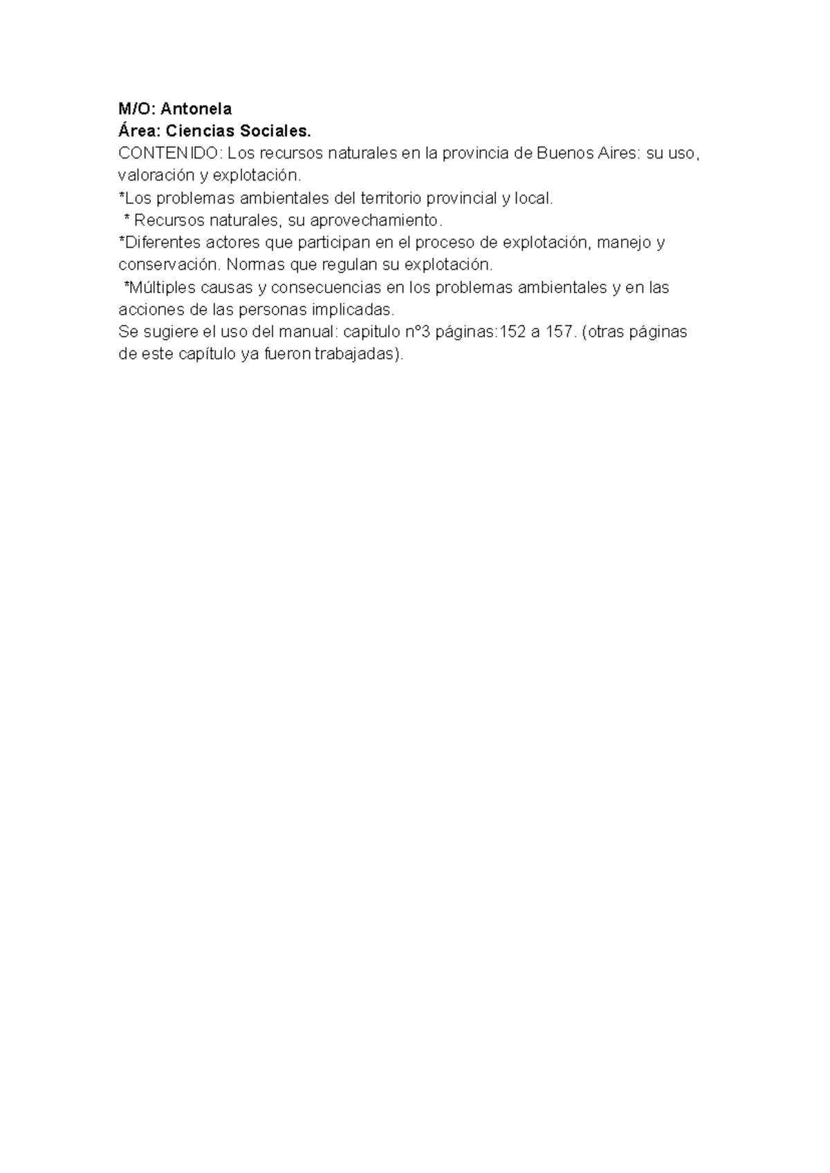 Actividades de Ciencias Sociales: Recursos Naturales en Buenos Aires ...