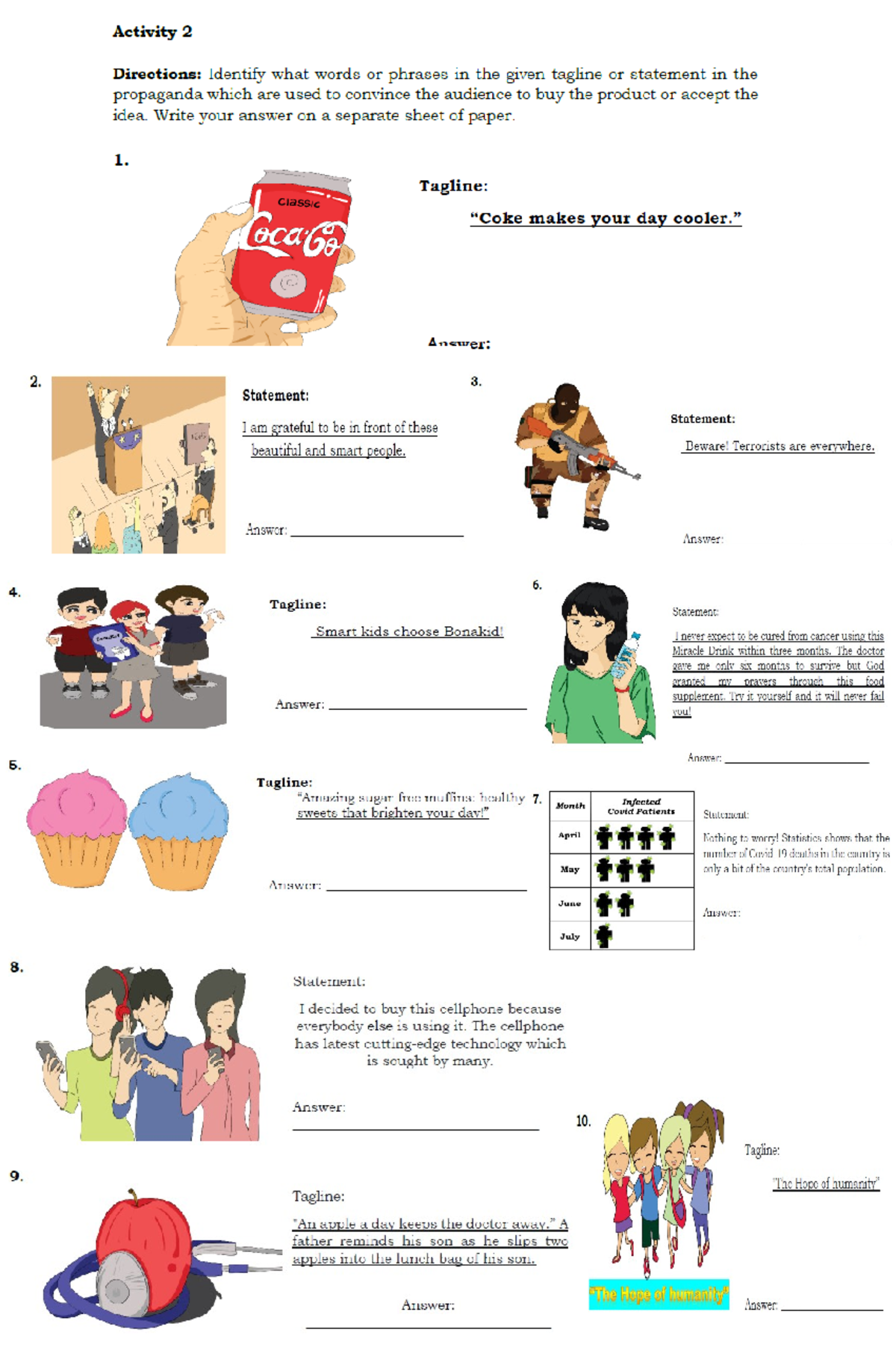 Propaganda Devices Activity: Analyzing Persuasive Language Techniques ...